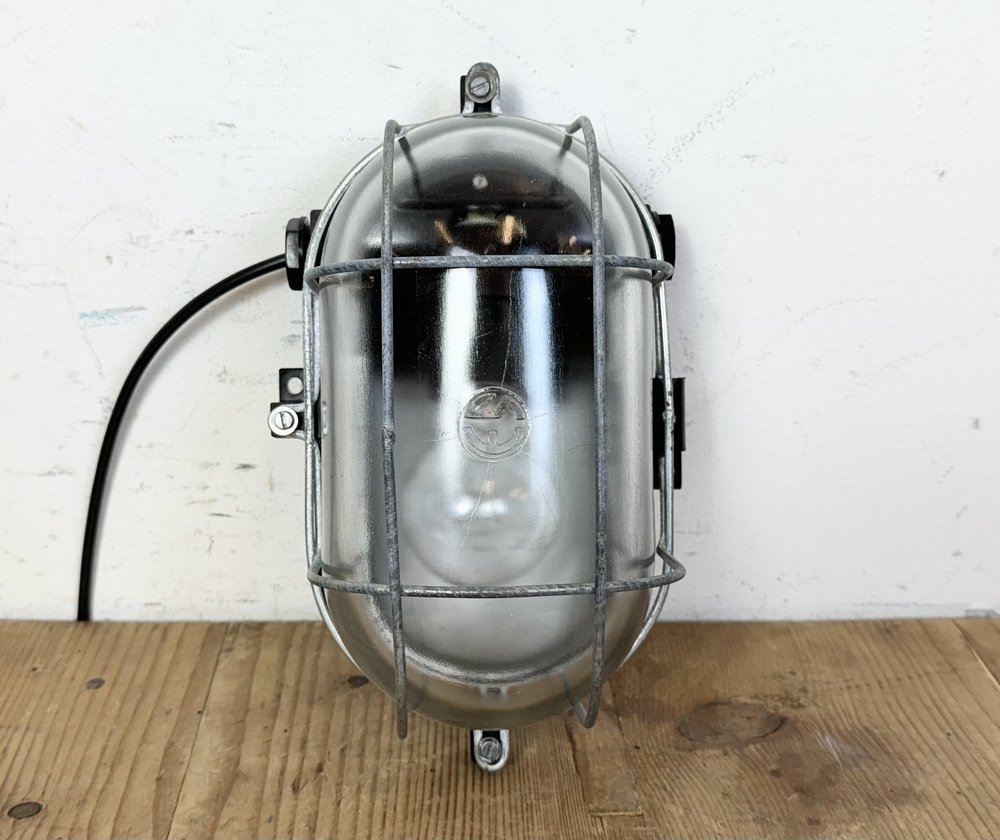Industrial Brown Bakelite Wall Light with Clear Glass, 1960s for sale ...