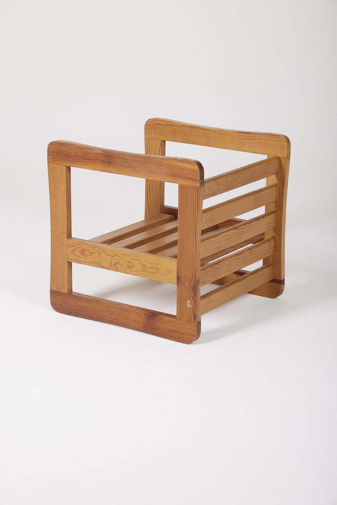 Oak Stool by Marcel Gascoin for sale at Pamono