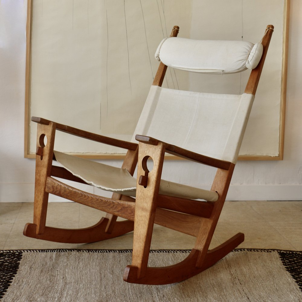 Keyhole Rocking Chair by Hans J. Wegner, Denmark, 1960s for sale at Pamono