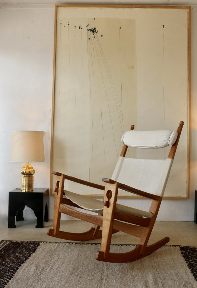 Keyhole Rocking Chair by Hans J. Wegner, Denmark, 1960s for sale at Pamono