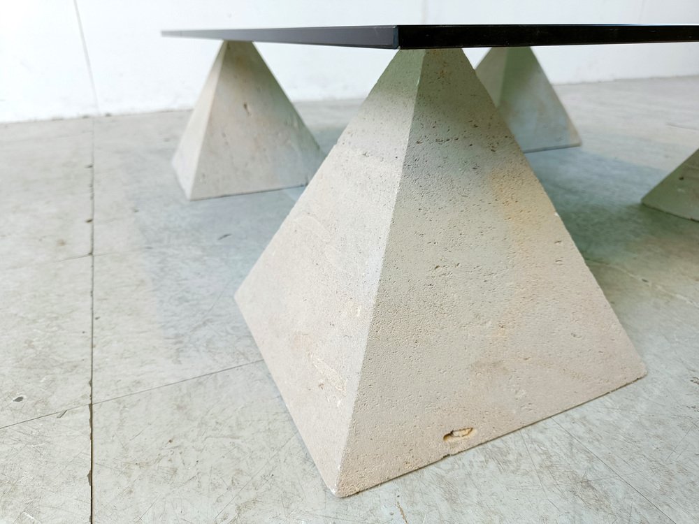 Vintage Stone Pyramid Coffee Table, 1970s for sale at Pamono