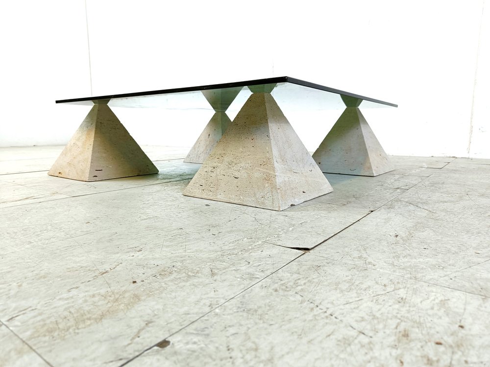 Vintage Stone Pyramid Coffee Table, 1970s for sale at Pamono
