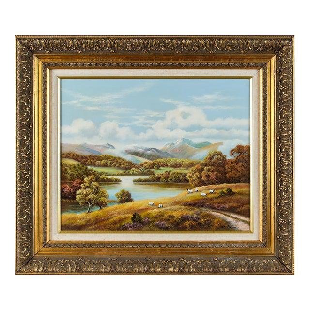 Wendy Reeves, Sheep Beside a Loch in the Scottish Highlands, 20th ...