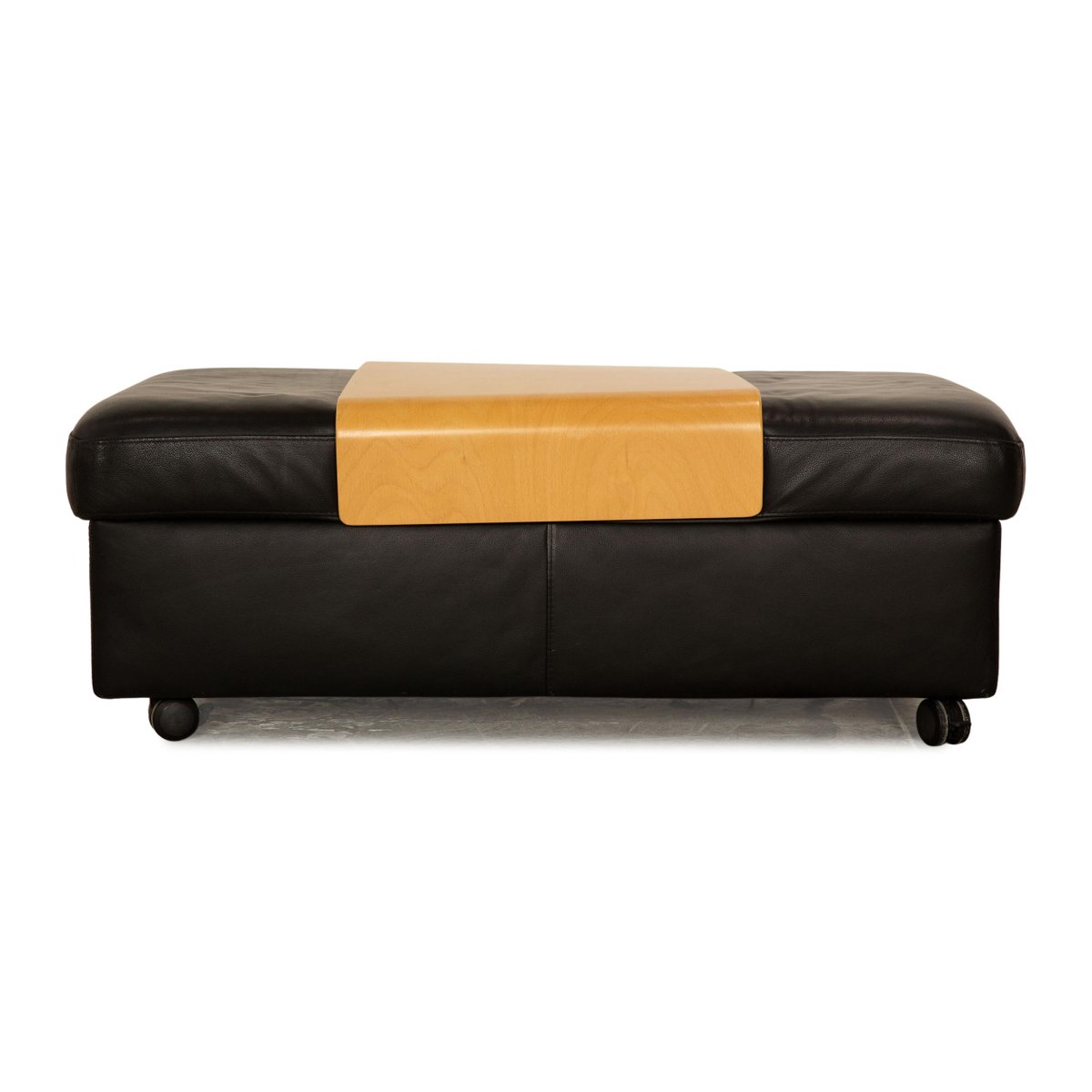 Arion Leather Stool in Black from Stressless for sale at Pamono