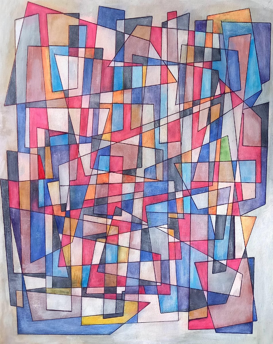 Christopher Barrow, Abstract 1, 2024, Oil on Board for sale at Pamono