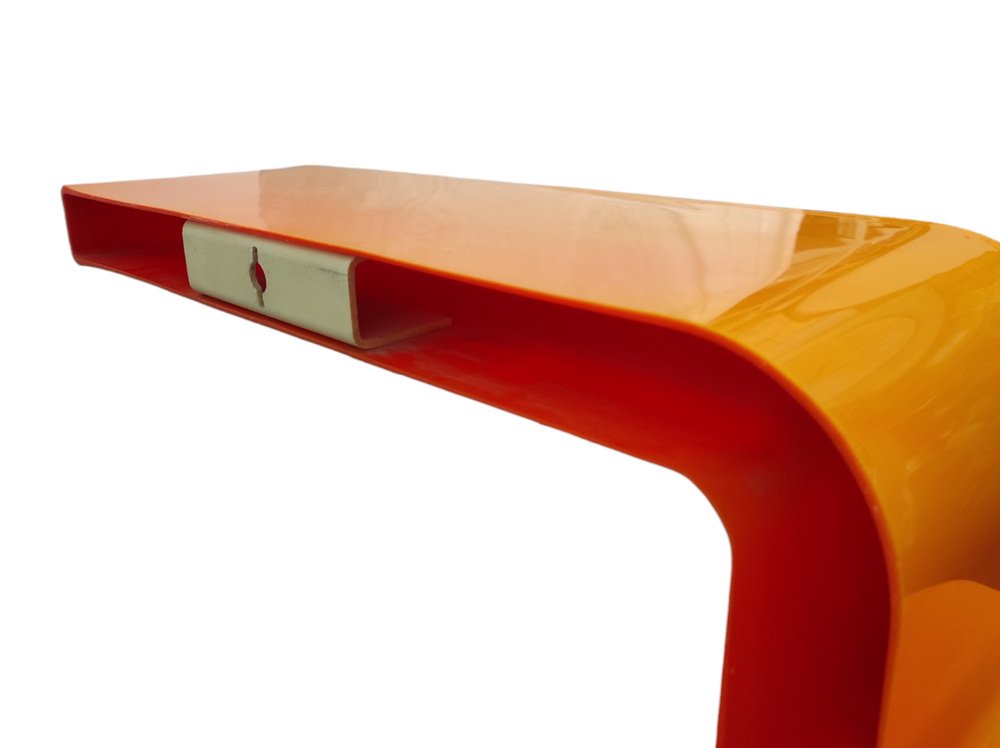 Space Age Orange Acrylic Glass Shelf for sale at Pamono