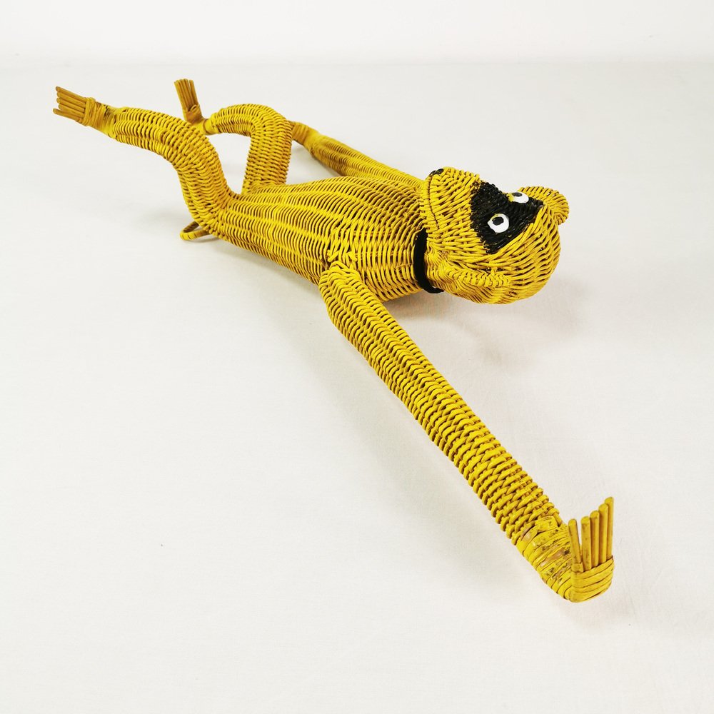 Hanging Wicker Monkey, Germany, 1960s for sale at Pamono