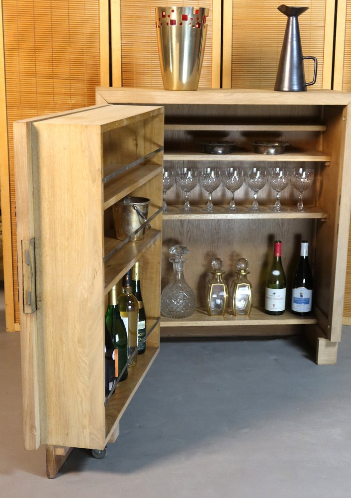 Oak Bar Cabinet, 1950s for sale at Pamono