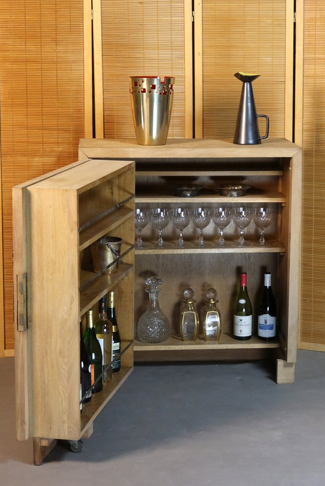 Oak Bar Cabinet, 1950s for sale at Pamono