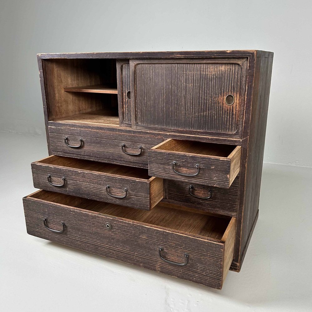 Small Taishō Era Tansu Drawer Cabinet, Japan, 1920s for sale at Pamono