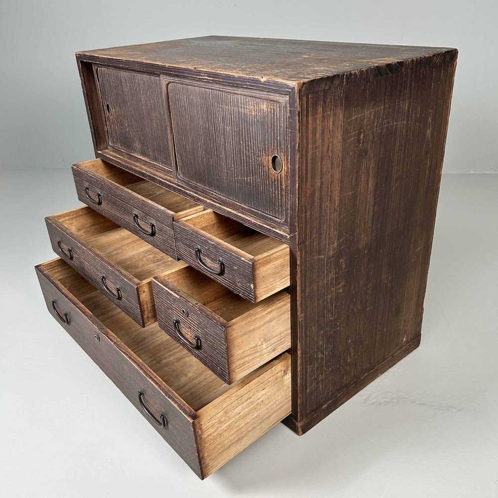 Small Taishō Era Tansu Drawer Cabinet, Japan, 1920s for sale at Pamono