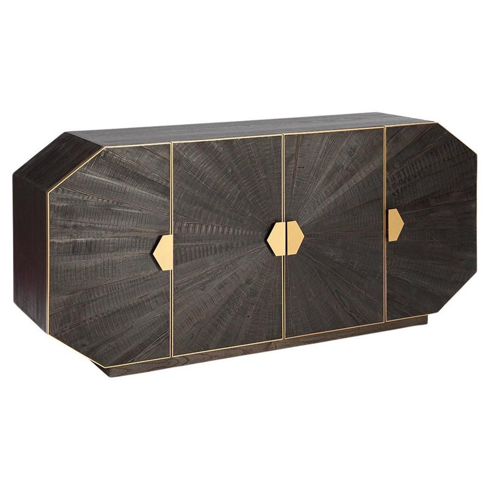 Wood and Metal Sideboard by Thai Natura for sale at Pamono