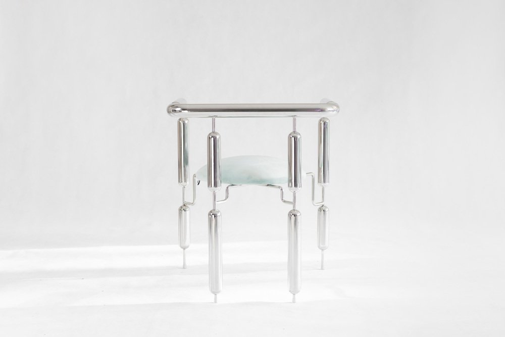 Stainless Steel Poodle Armchair by Metis Design Studio for sale at Pamono