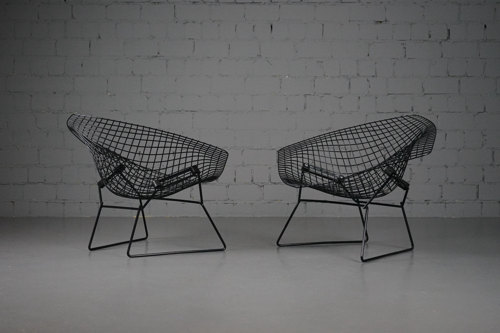 Large Model 422 Diamond Lounge Chair by Harry Bertoia for Knoll ...