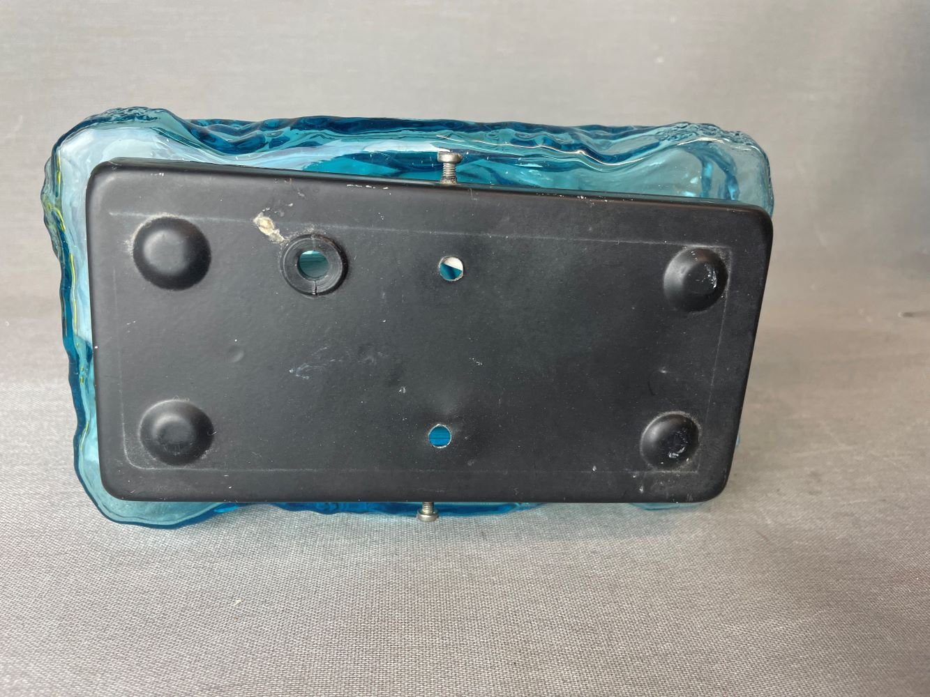 Rectangular Cobalt Blue Glass Low Profile Fush Mount Ceiling, 1960s for ...