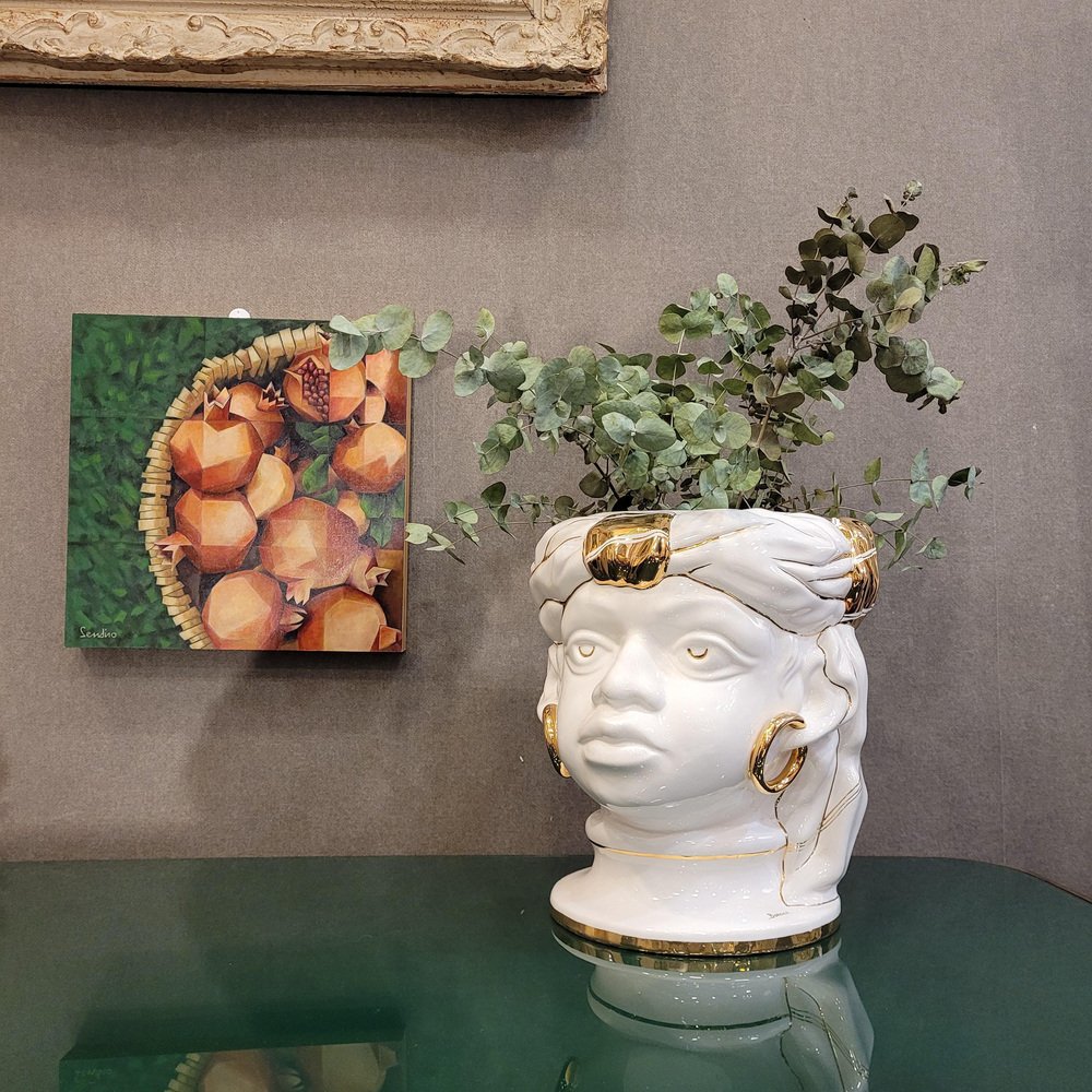 Sicilian Ceramic Testa di Moro Head from Bonsan, Italy, 1990s for sale ...