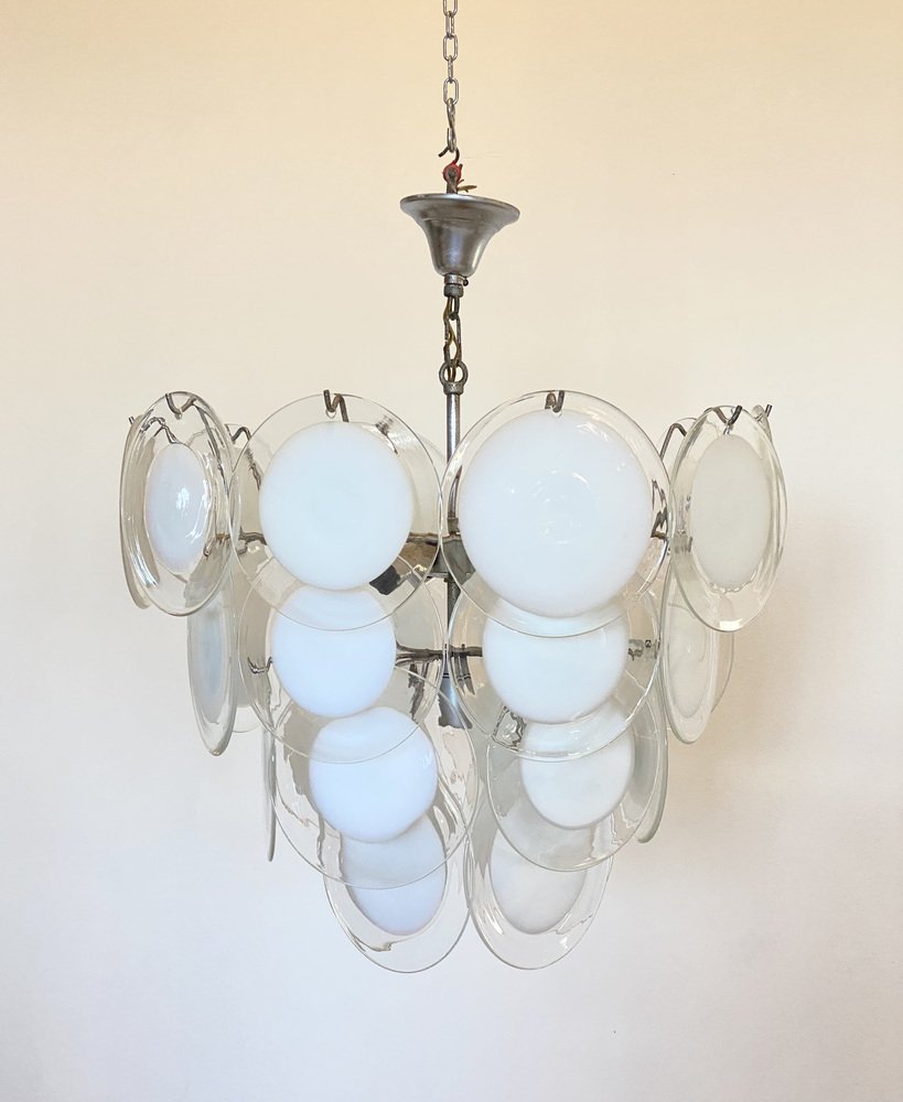 Glass Disc Ceiling Light from Vistosi, 1960s for sale at Pamono