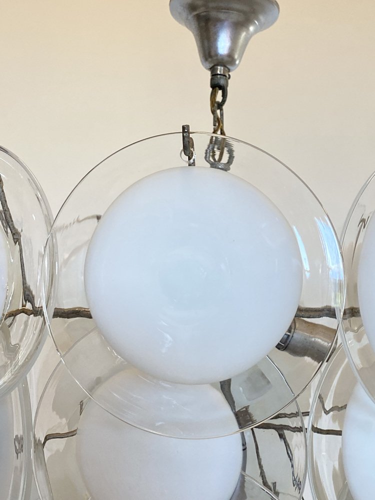 Glass Disc Ceiling Light from Vistosi, 1960s for sale at Pamono