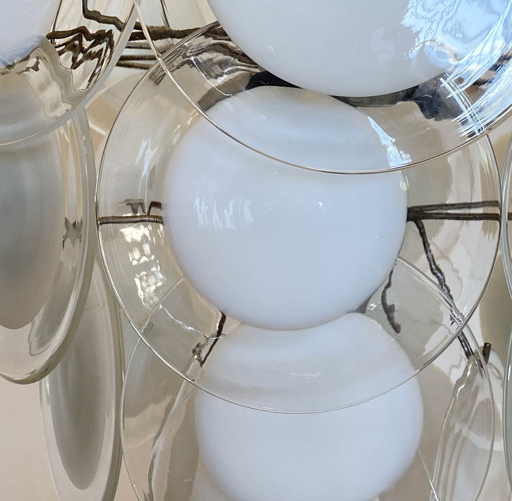 Glass Disc Ceiling Light from Vistosi, 1960s for sale at Pamono