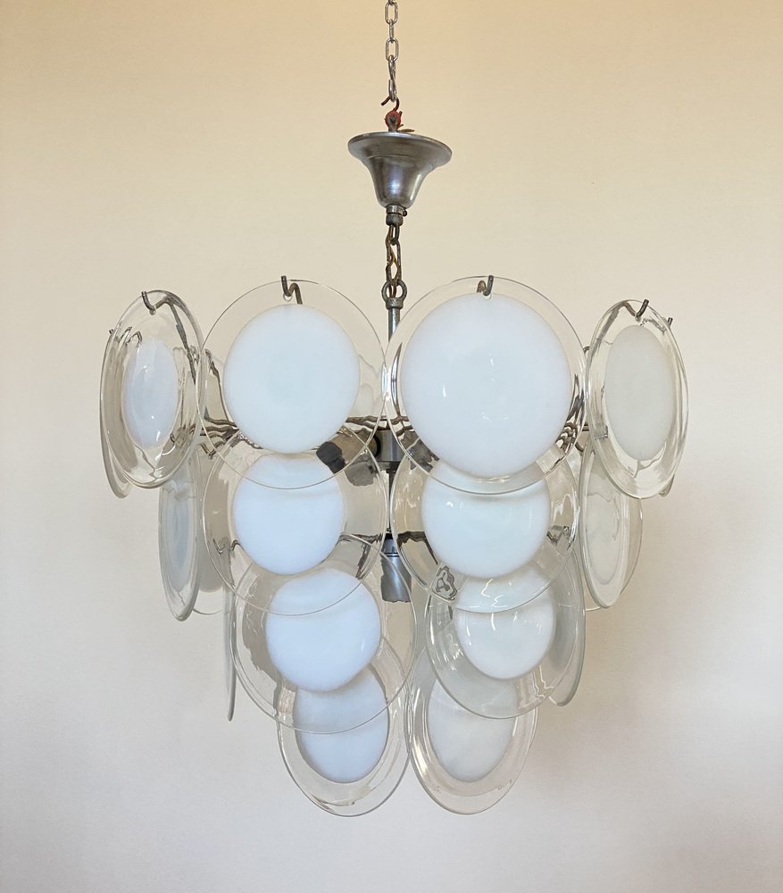Glass Disc Ceiling Light from Vistosi, 1960s for sale at Pamono