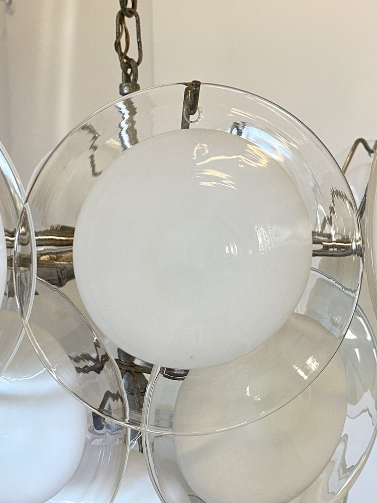 Glass Disc Ceiling Light from Vistosi, 1960s for sale at Pamono