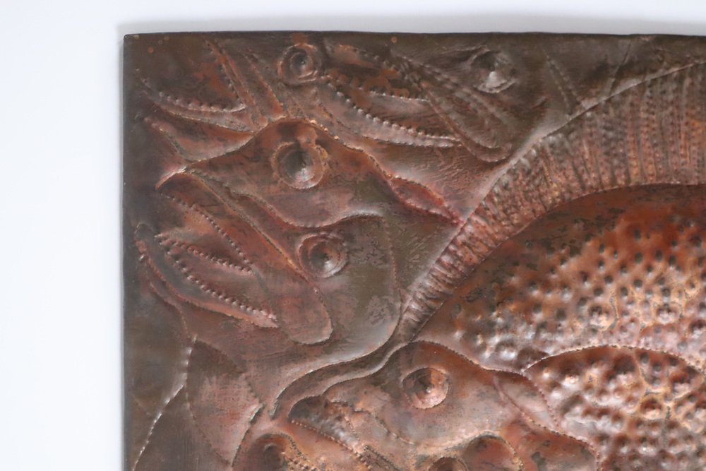 Large Copper Relief of a Sole, 1960s for sale at Pamono