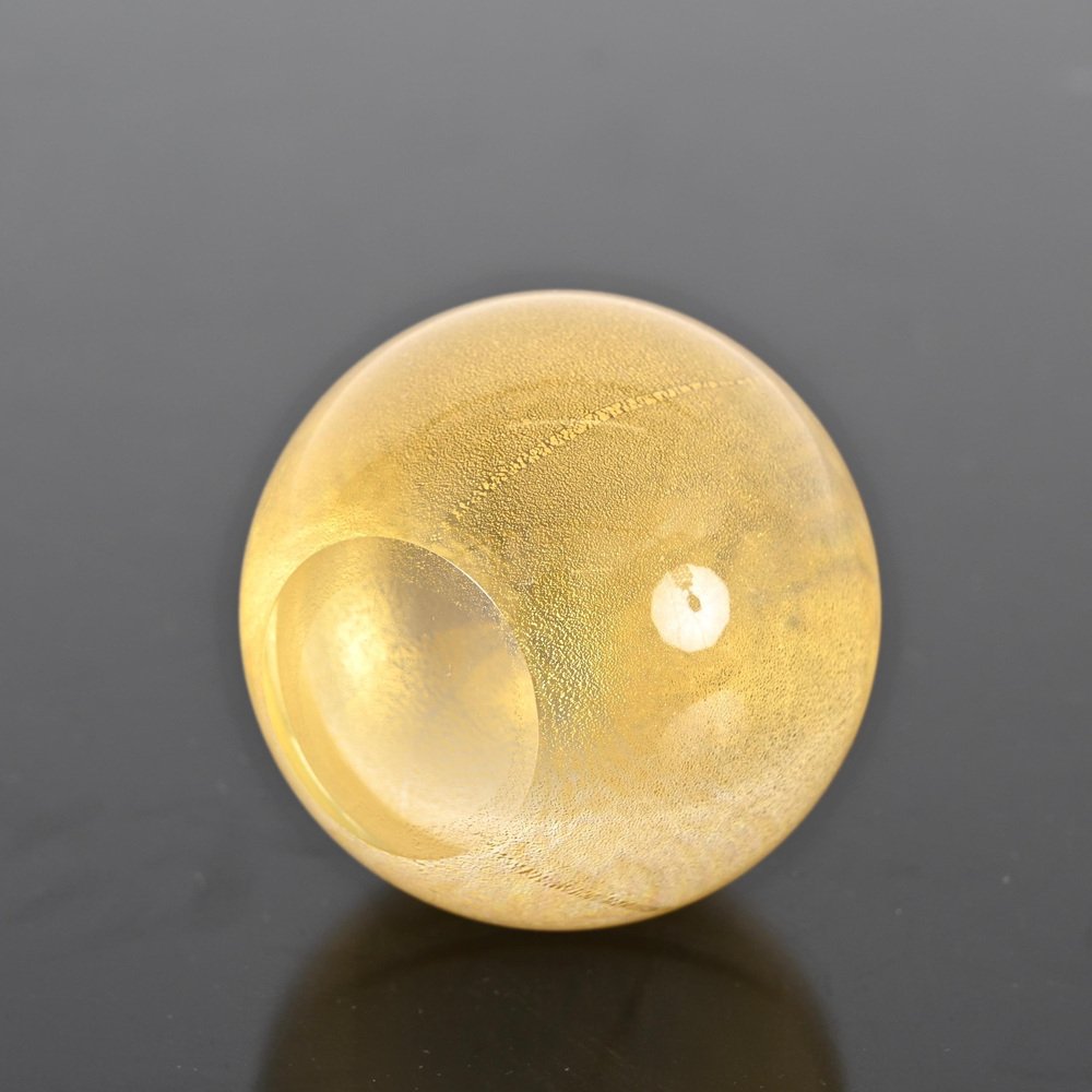 Seguso Spherical Paperweight in Murano Glass with Gold Dust, 1970s for ...