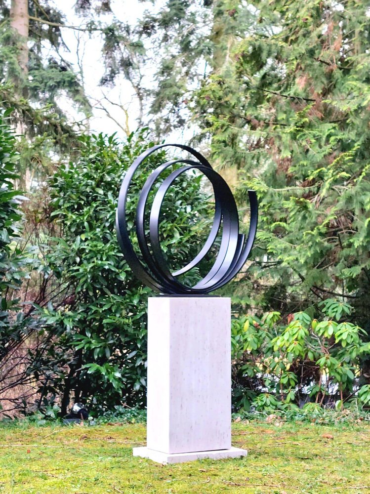 Kuno Vollet, Black Orbit, Steel Sculpture for sale at Pamono