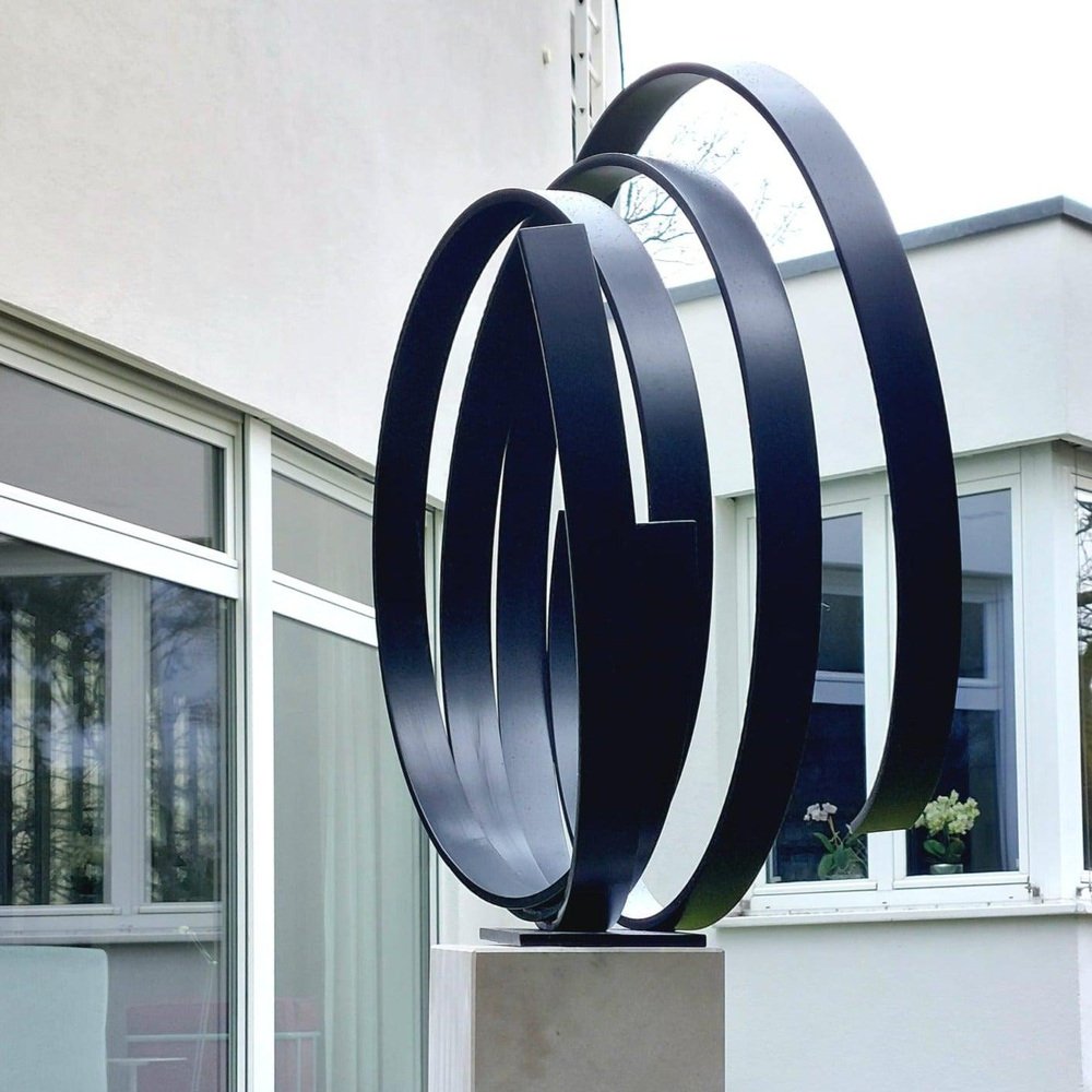 Kuno Vollet, Black Orbit, Steel Sculpture for sale at Pamono