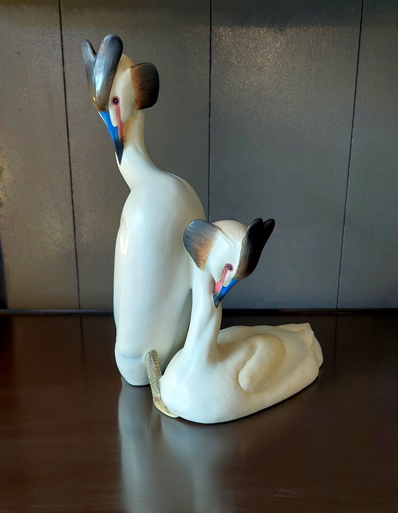 Polychrome Ceramic I Tuffetti Statue by Felice Tosalli for Lenci, Italy ...