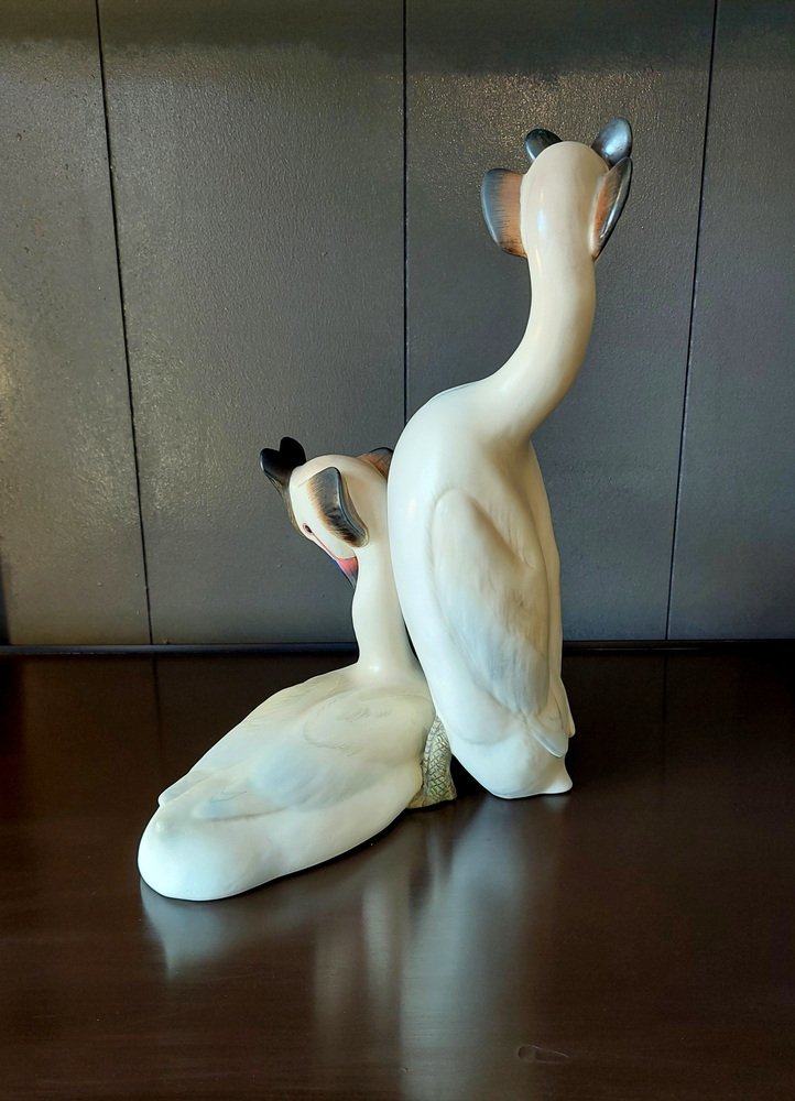 Polychrome Ceramic I Tuffetti Statue by Felice Tosalli for Lenci, Italy ...