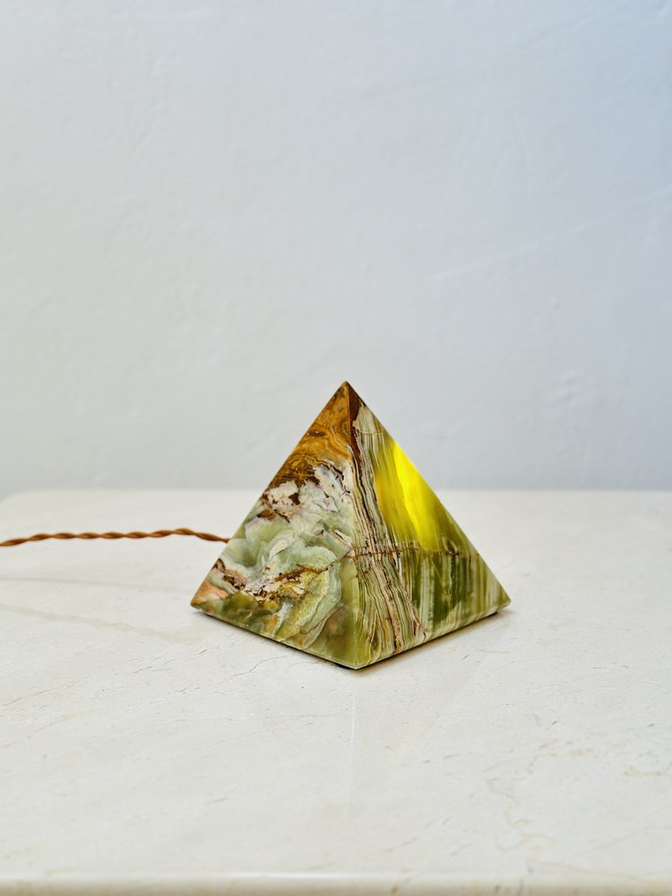 Marble Pyramid Table Lamp for sale at Pamono