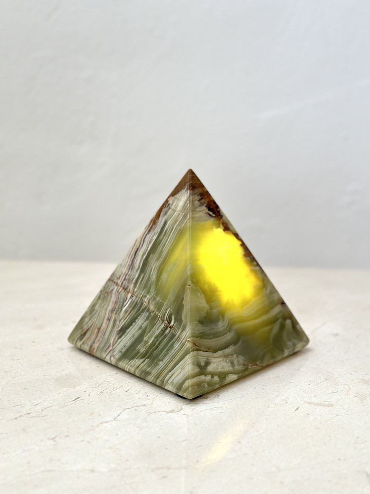 Marble Pyramid Table Lamp for sale at Pamono