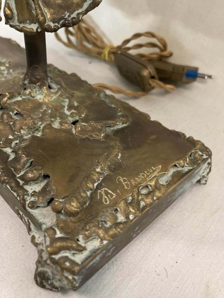 Brutalistische Skulptur Lampe von Jacques Duval-Brassor, 1970er bei ...