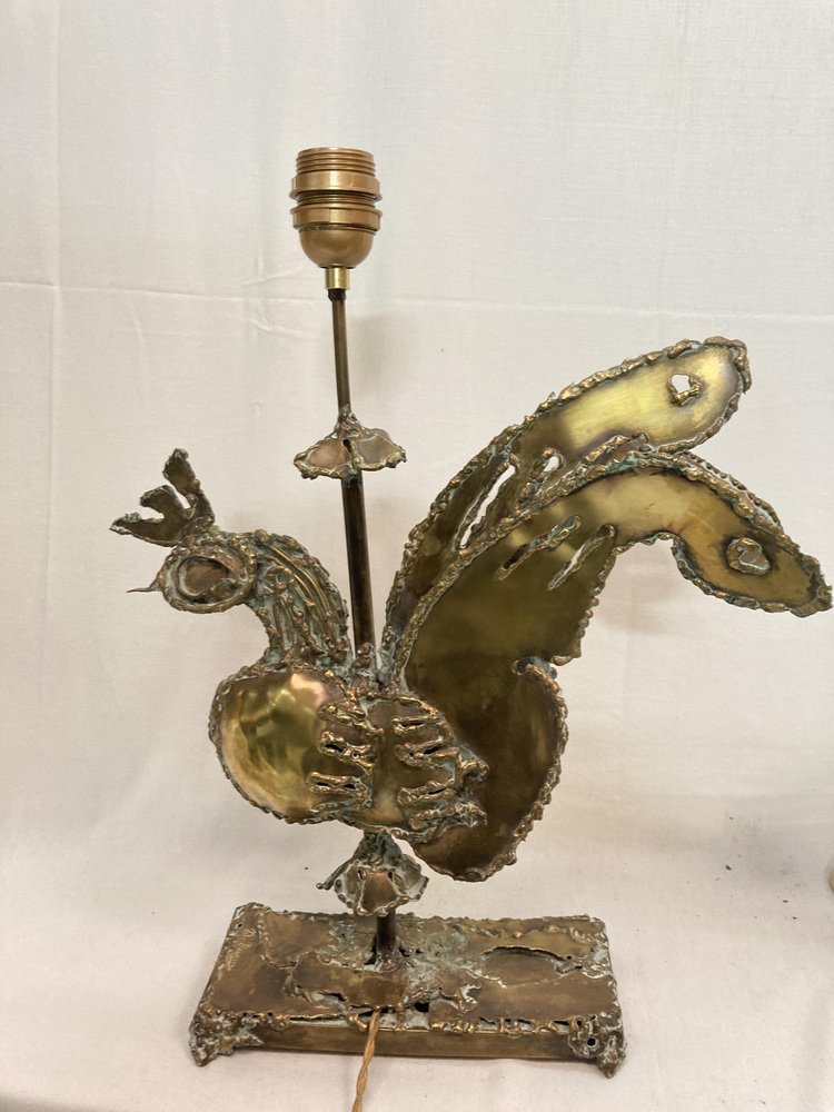 Brutalist Sculpture Lamp by Jacques Duval-Brassor, 1970s for sale at Pamono