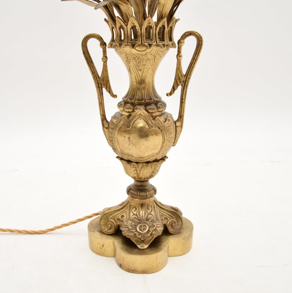 Antike französische Tischlampe aus vergoldeter Bronze, 1900 bei Pamono ...
