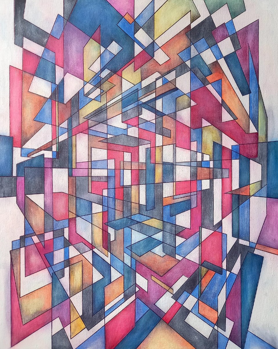 Christopher Barrow, Perspectives 2, 2024, Oil on Board, Framed for sale ...