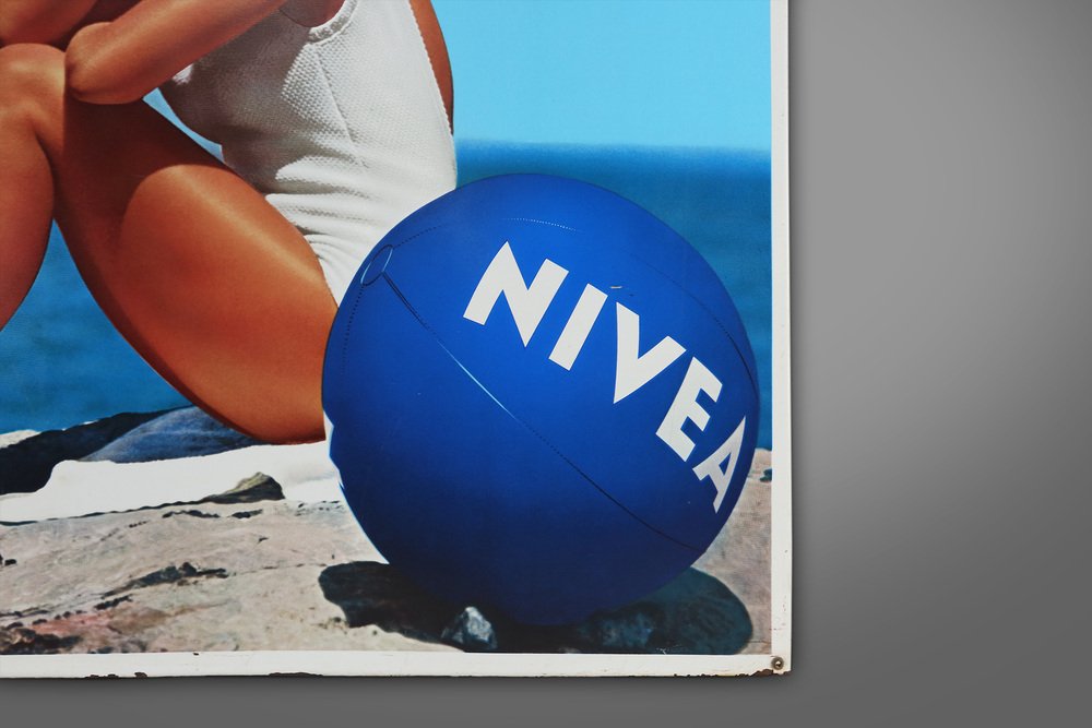 Large Vintage Belgian Advertising Sign for Nivea Cosmetics, 1970s for ...