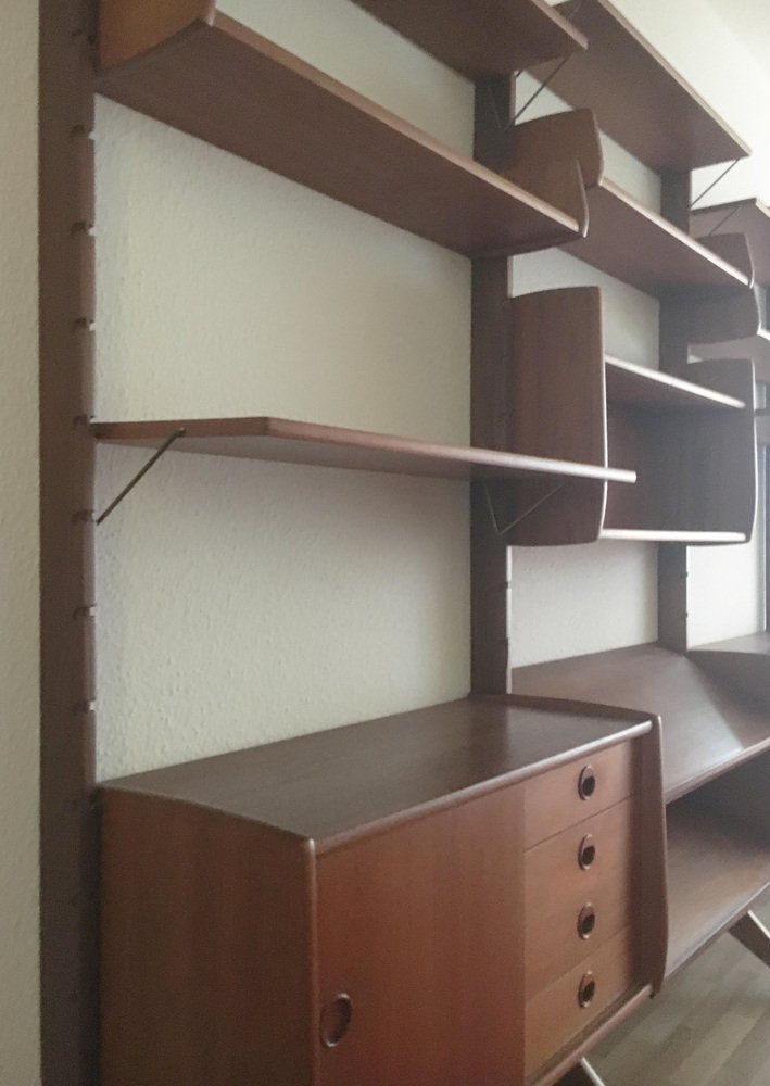 Mid-Century Ergo Teak Modular Wall Unit by John Texmon and Einar ...
