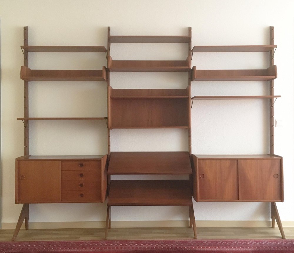 Mid-Century Ergo Teak Modular Wall Unit by John Texmon and Einar ...