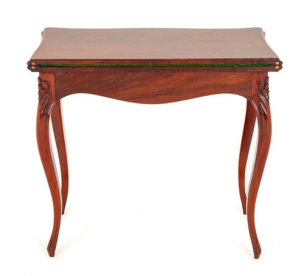 Antique French Game Table in Mahogany, 1870s for sale at Pamono