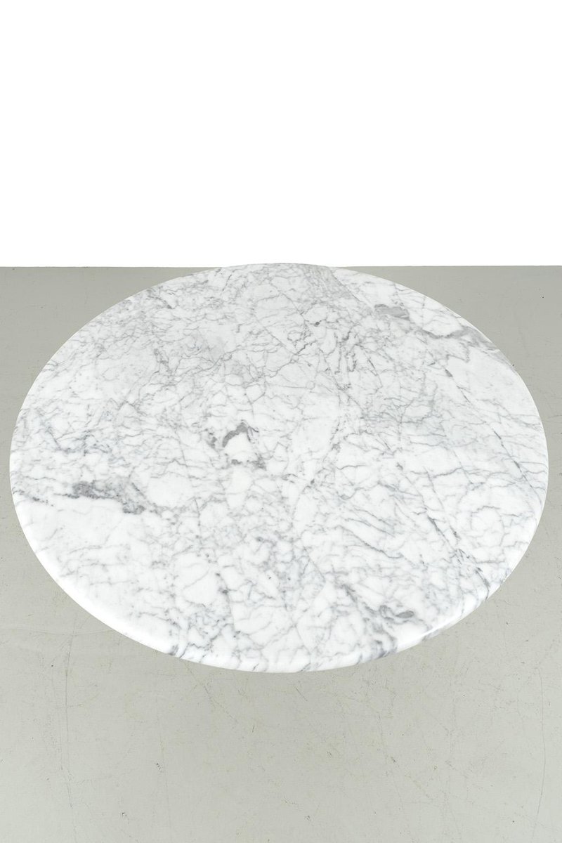 White Marble Dining Table for sale at Pamono