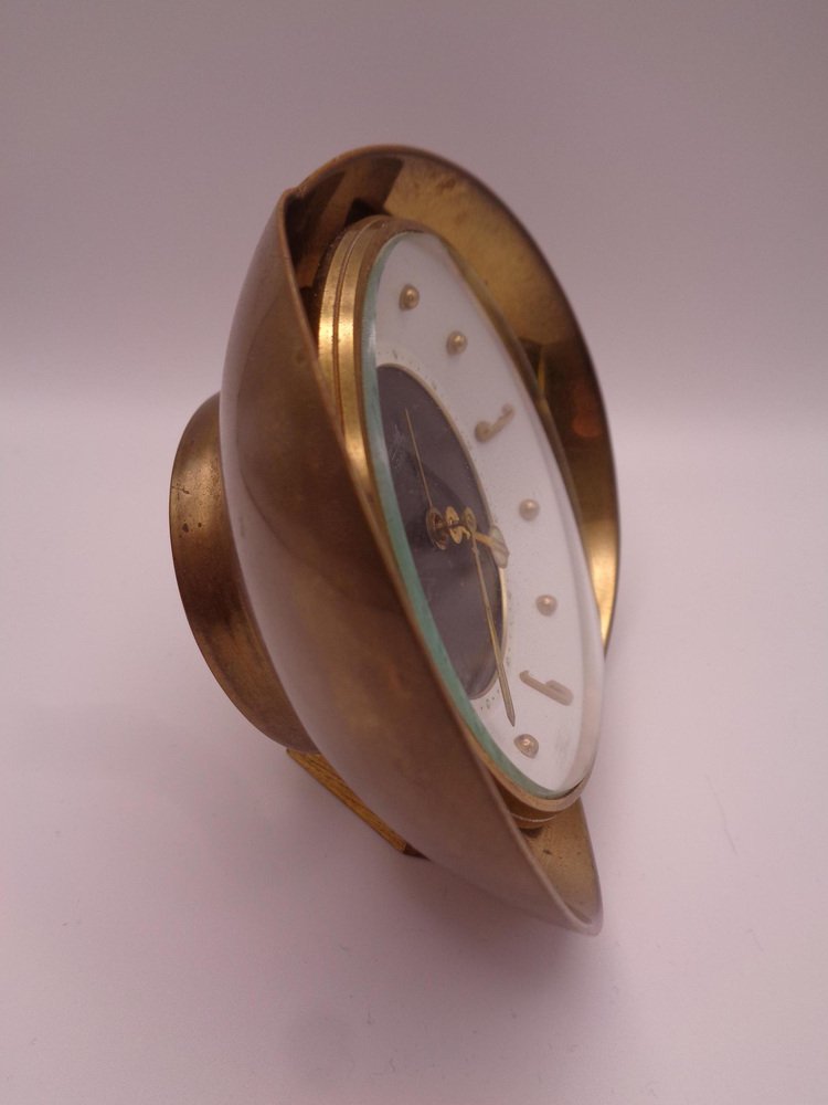 Brass 7 Rubis Alarm Clock from Kienzle International, Germany, 1950s for sale at Pamono