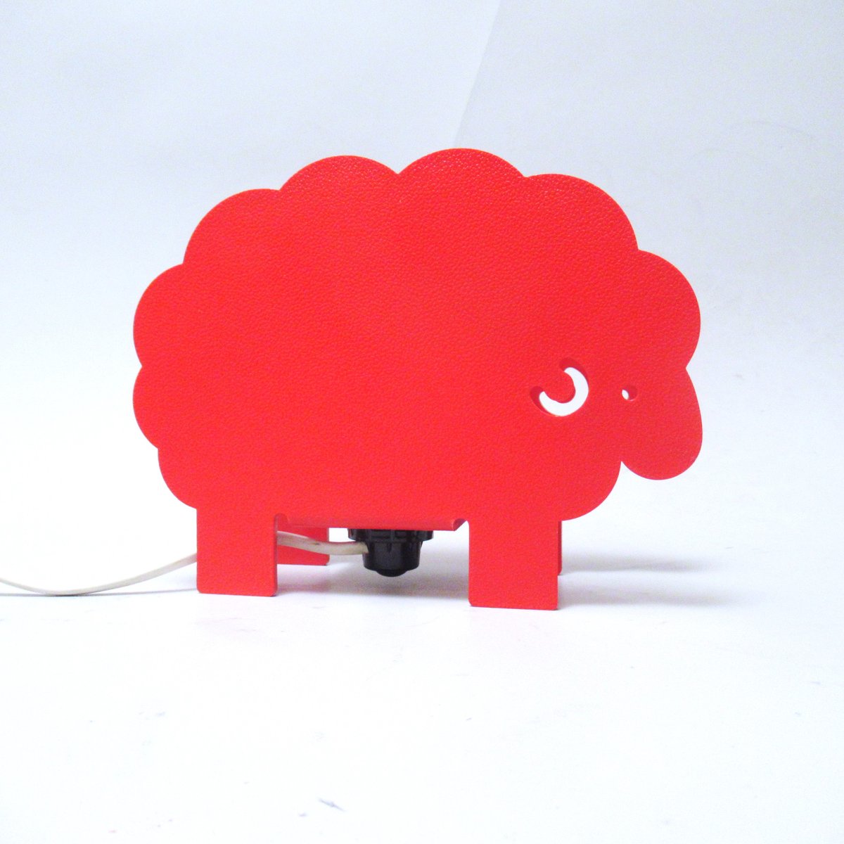 Vintage Italian Red Sheep Lamp, 1970 for sale at Pamono