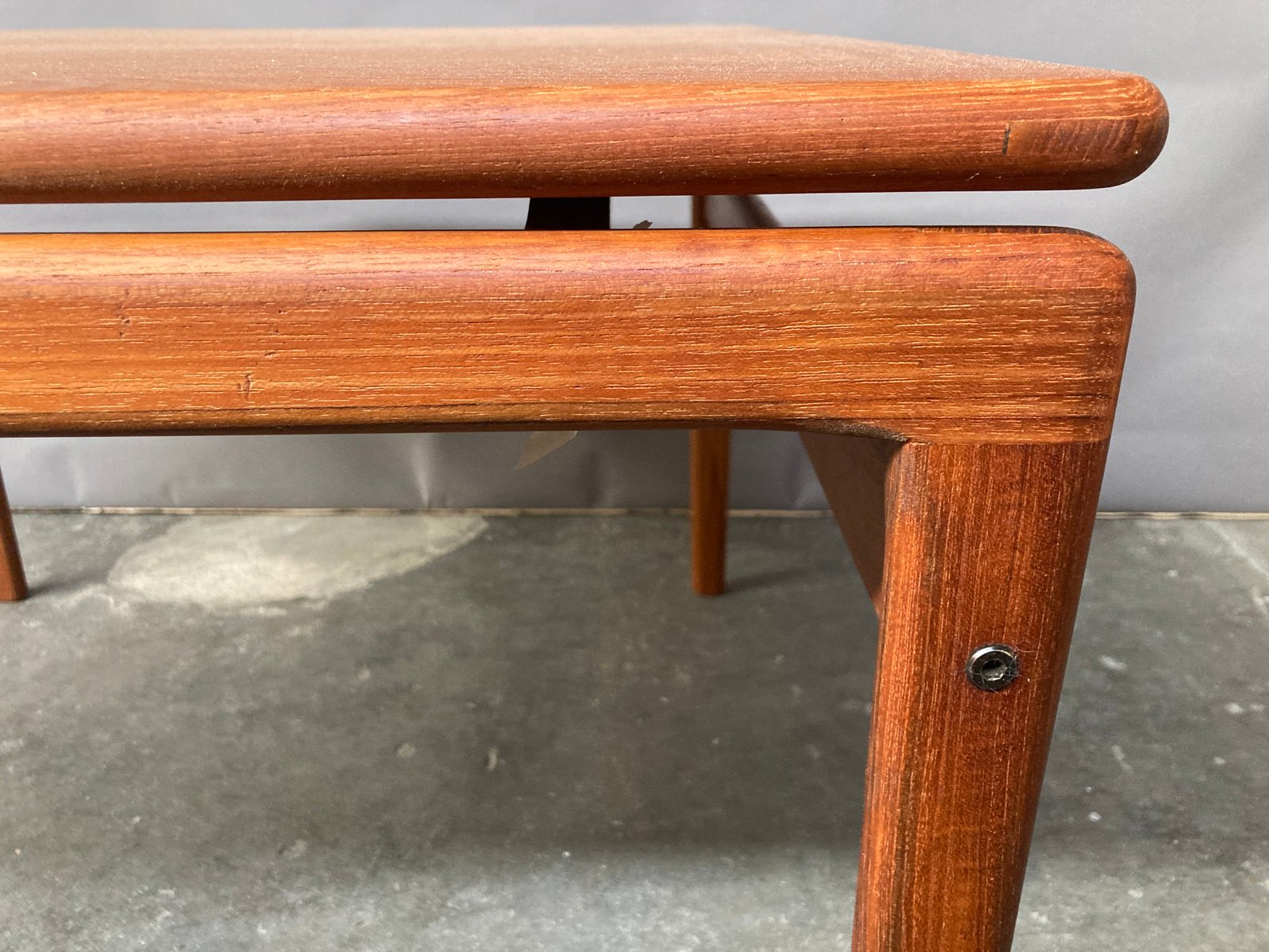 Danish Square Teak Coffee Table attributed to Niels Bach, 1970s for ...