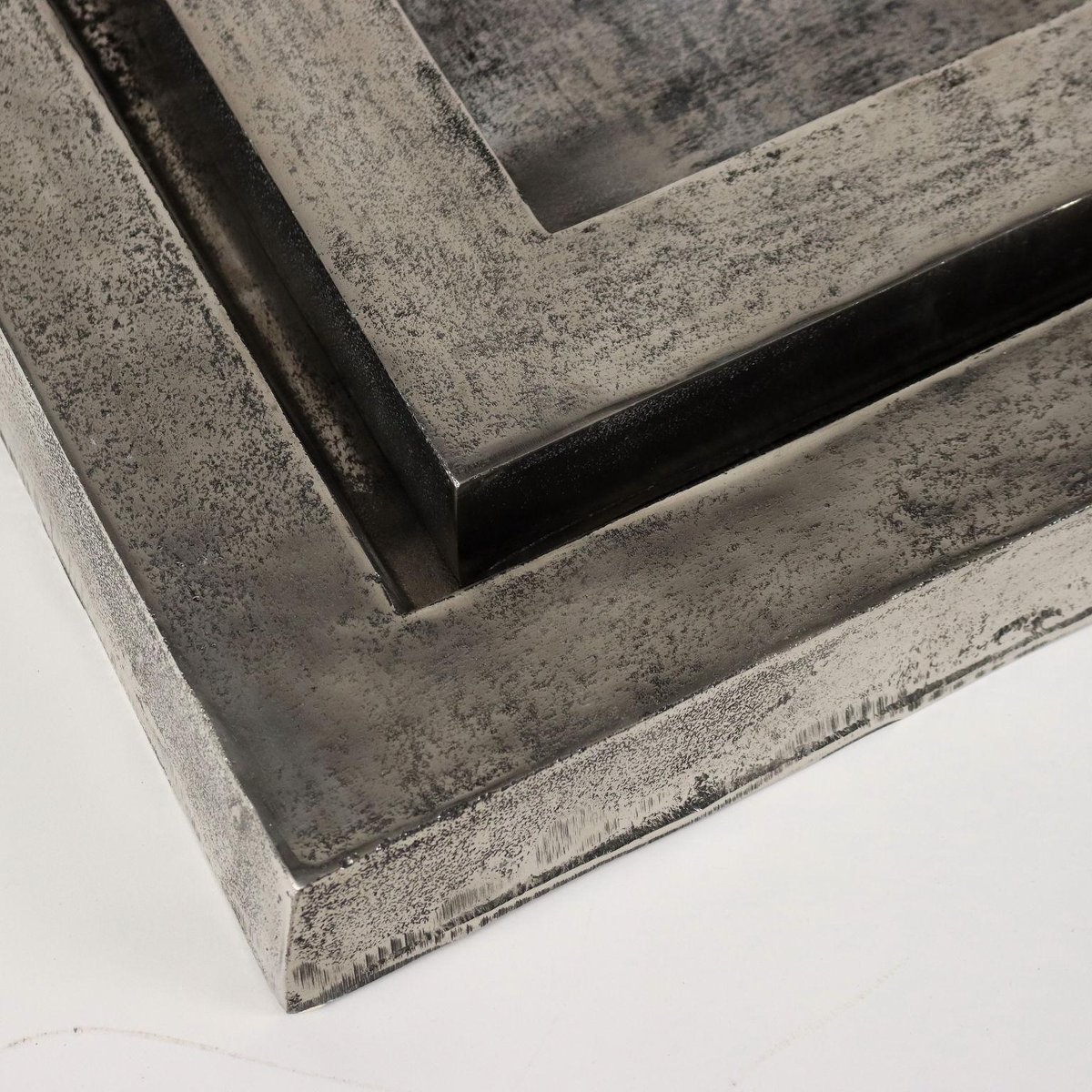 Large Square Aluminum Centerpieces, Set of 2 for sale at Pamono Large Square Aluminum Centerpieces, Set of 2 for sale at Pamono