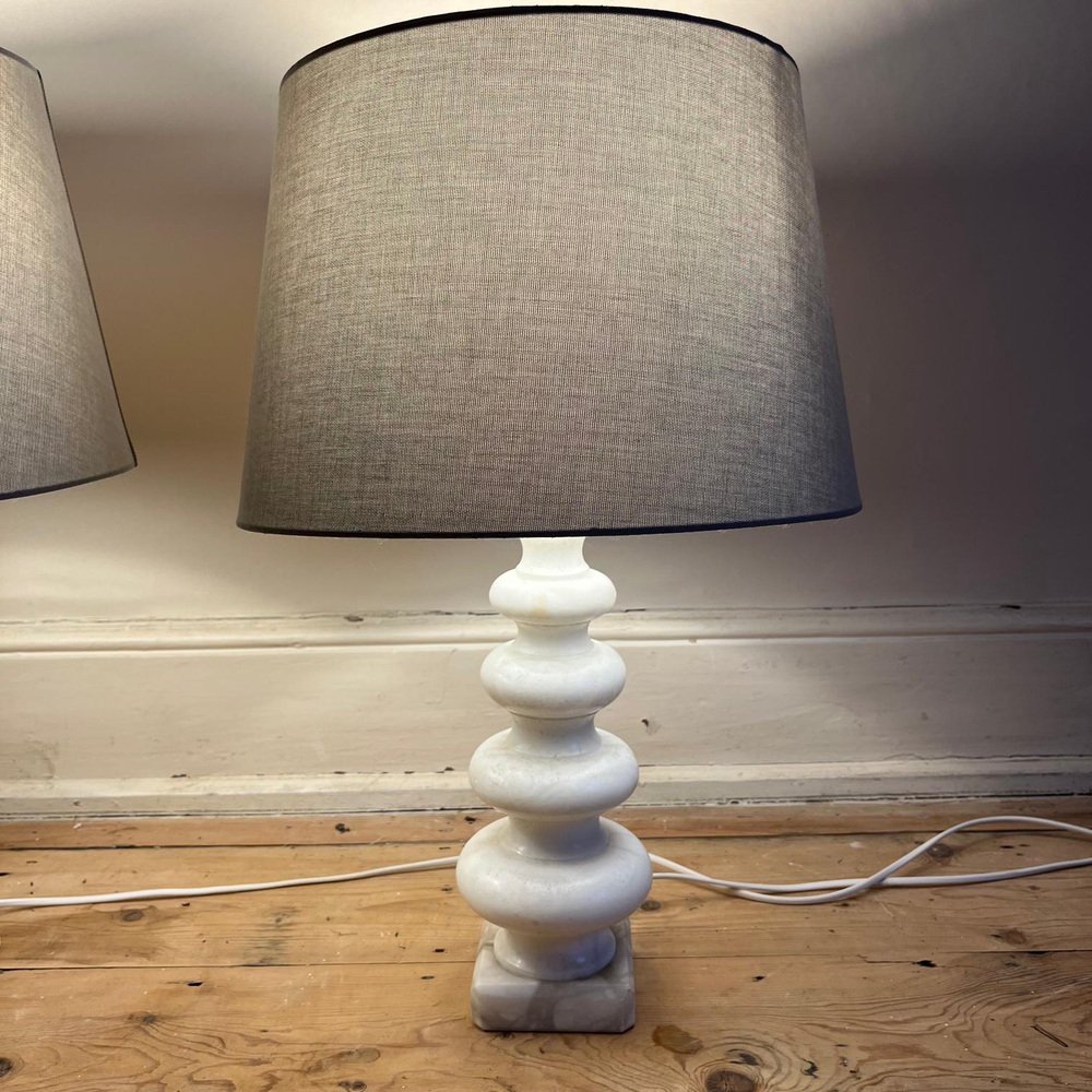 Mid-Century Spanish Alabaster Table Lamps, Set of 2 for sale at Pamono