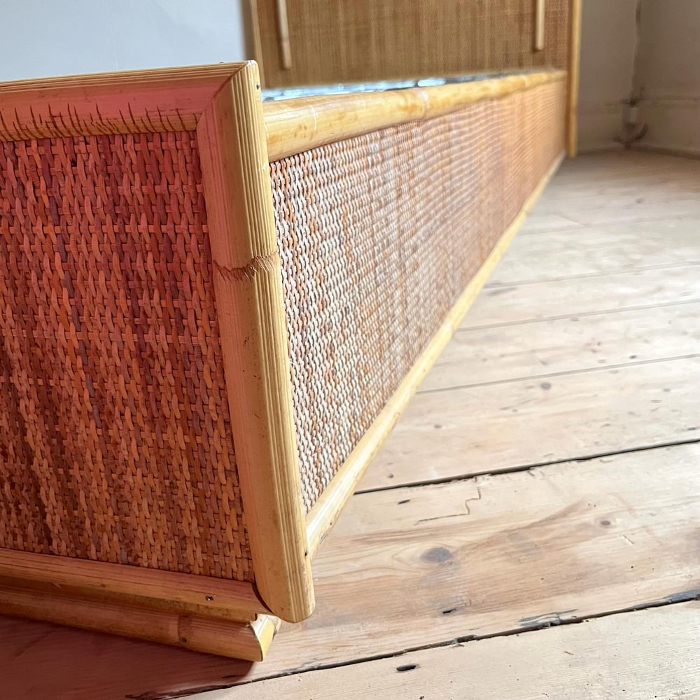 Vintage Italian Single Bed Frame with Header for sale at Pamono