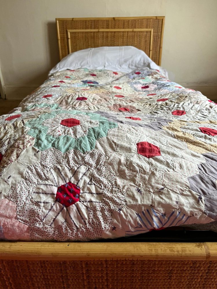 Vintage Italian Single Bed Frame with Header for sale at Pamono