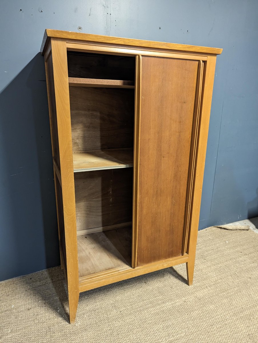 Vintage Brown Sliding Cabinet for sale at Pamono